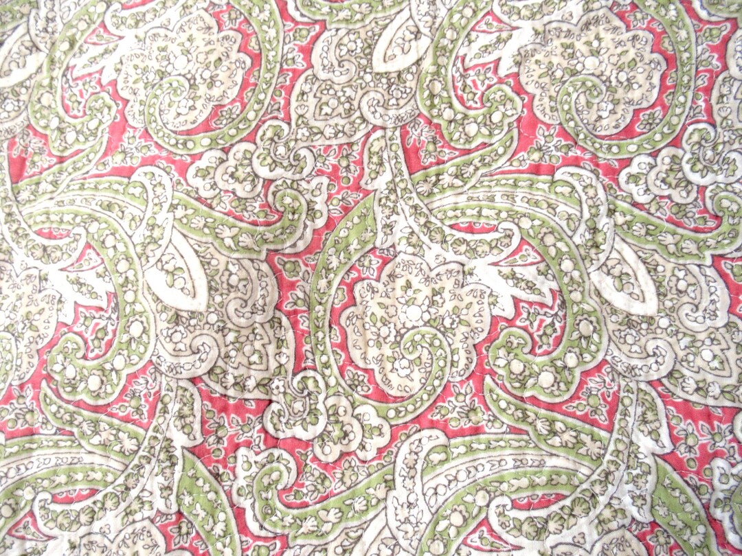 Laura Ashley Paisley Sham, Vintage Fabric, Cotton Sham, Country Bedding ...