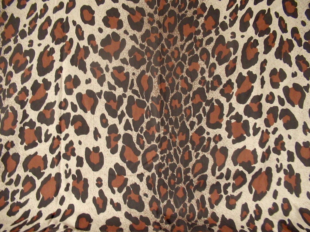 Vintage Twin Flat Leopard Sheet, Leopard Fabric, Twin Flat Sheet ...