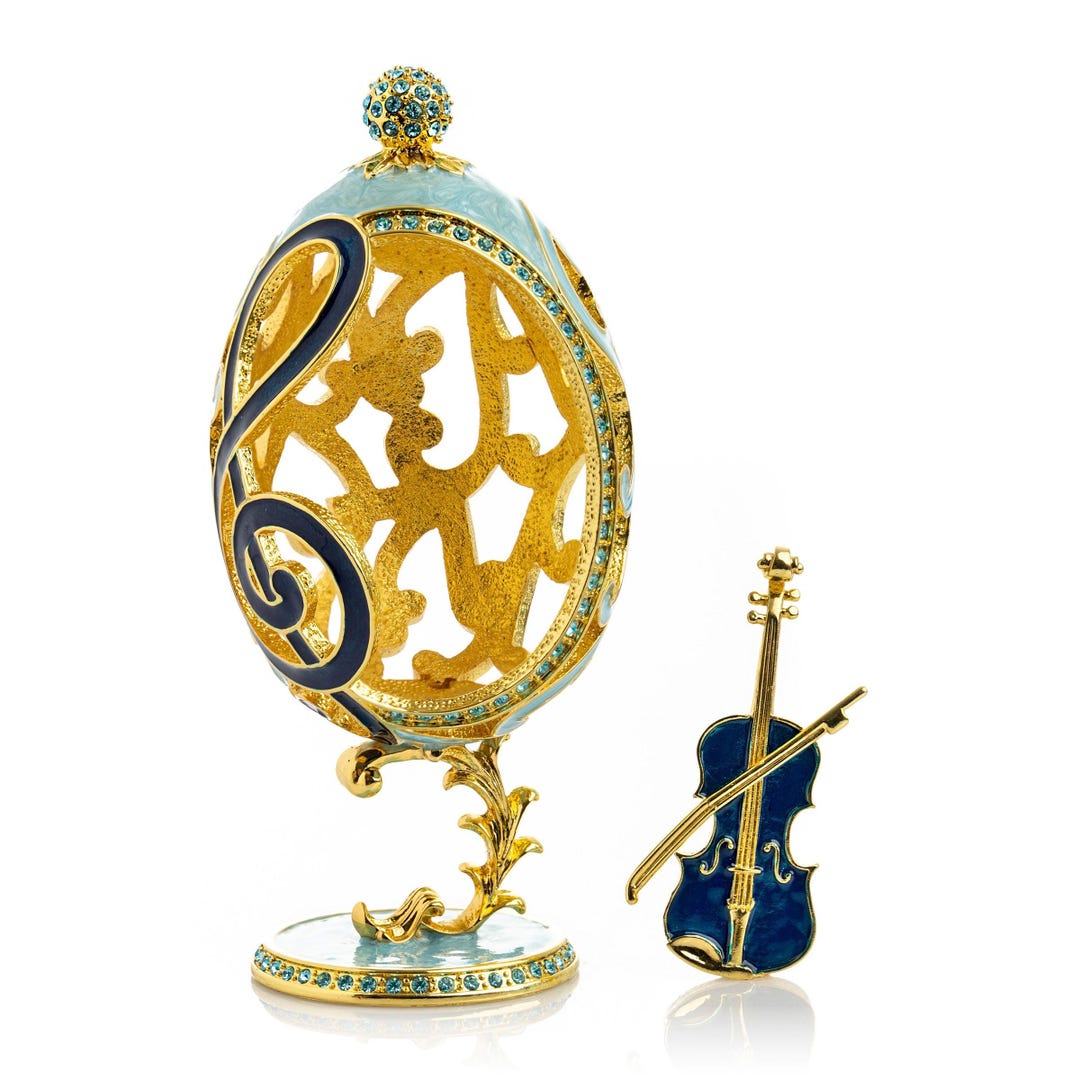 Treble Clef Faberge Egg With Violin Surprise - Etsy