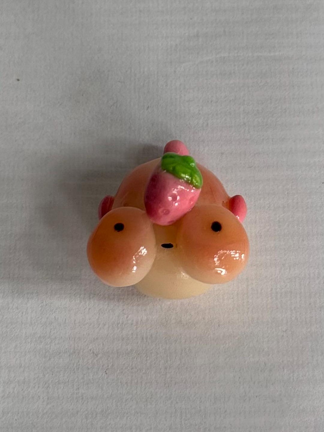 Clay Strawberry Goldfish Charm or Keychain - Inspired by Uncomfy - Etsy