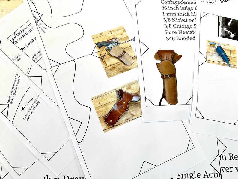 Revolver Holster Pattern Set, Cross Draw, Forward Canted (PDF Pattern ...