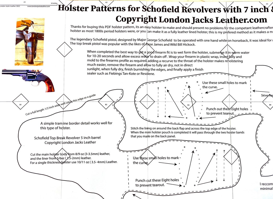 Schofield Holster Digital PDF Patterns for You to Make - Etsy