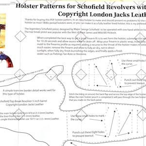 Schofield Holster Digital PDF Patterns, (((for You to Make Yourself ...