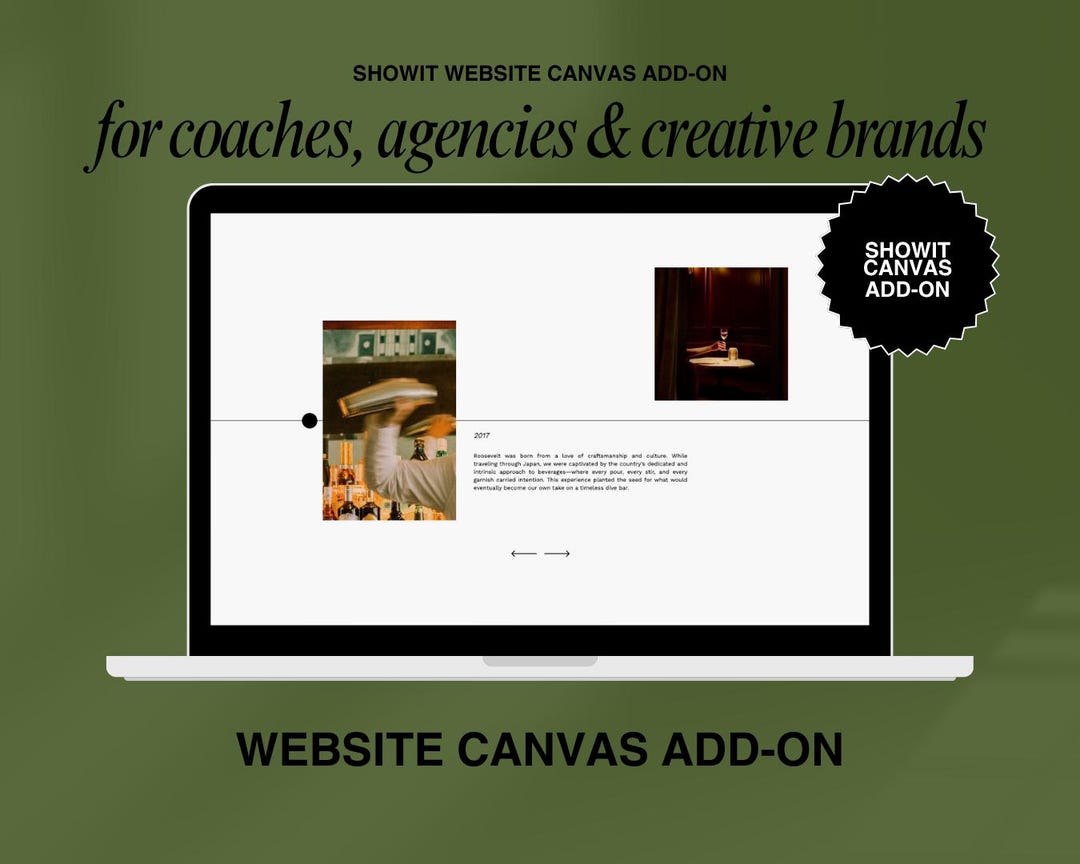 Showit Canvas Add-on – (horizontal) Timeline for Coaches, Agencies ...
