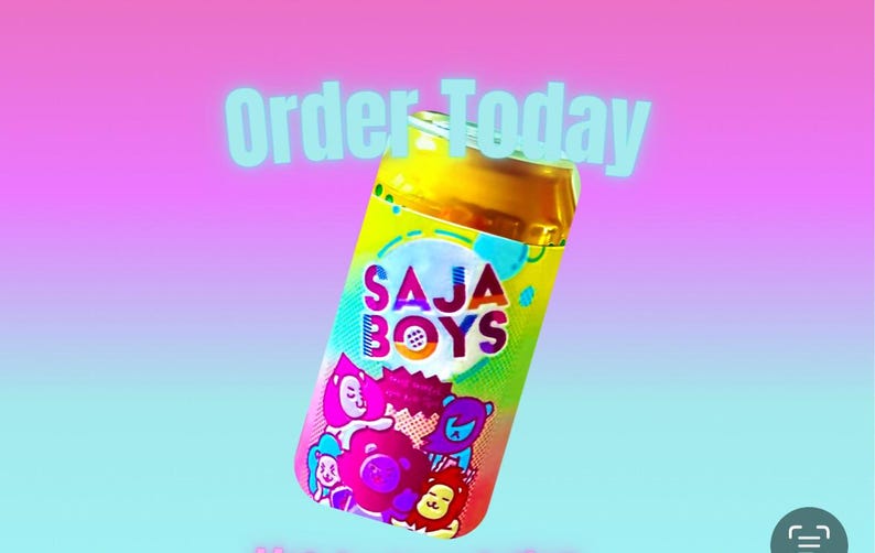 Kpop Demon Hunters Saja Boys Inspired Mini Soda Pop Can Labels Mini ...