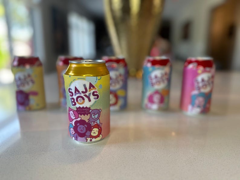 Saja Boys Kpop Demon Hunters Inspired- Soda Pop Can Covers -set of 5 ...