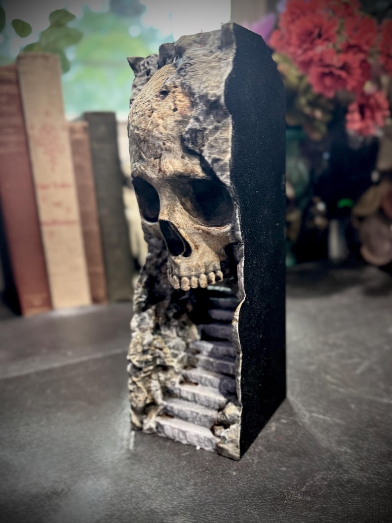 Gothic Book Nook Skull Cave, Bookshelf Insert Unpainted - Etsy