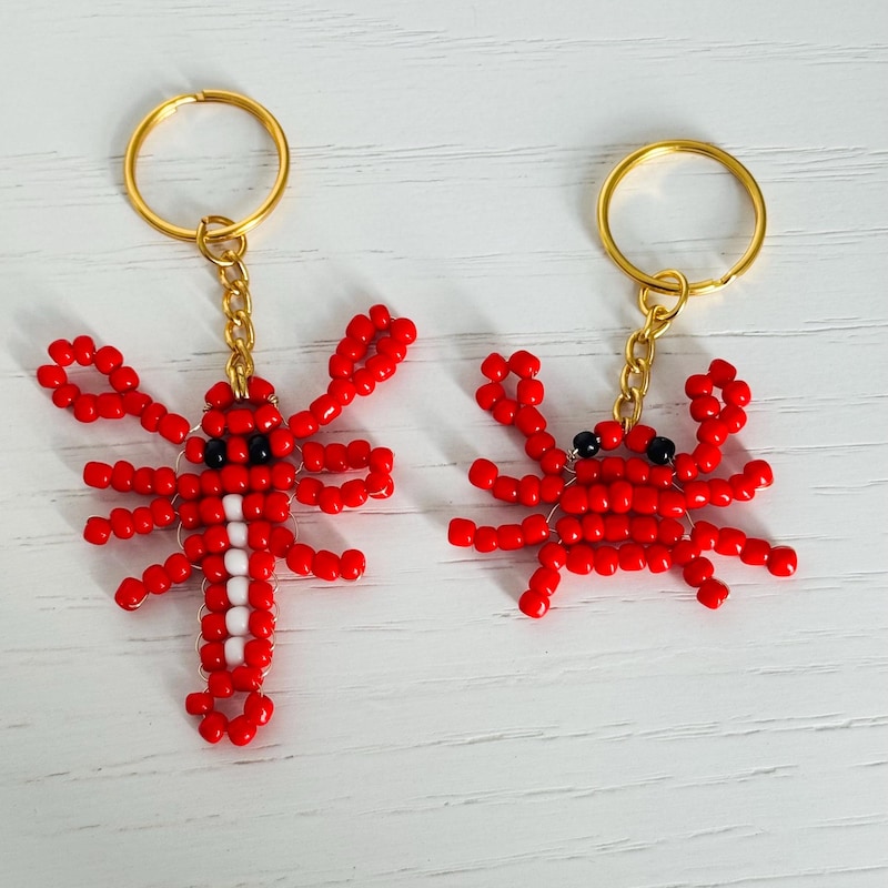 Beaded Animal Keychain - Etsy