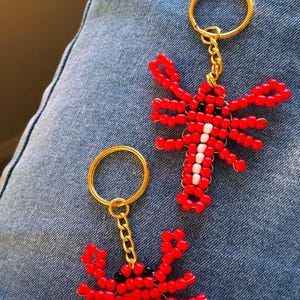 Handmade Beaded Crab and Lobster Keychain - Etsy