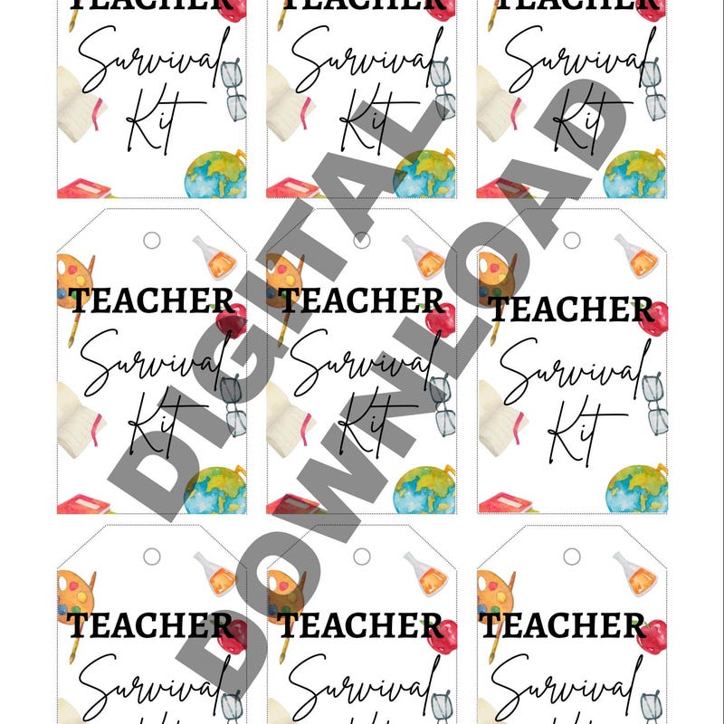 Teacher Survival Kit - Etsy