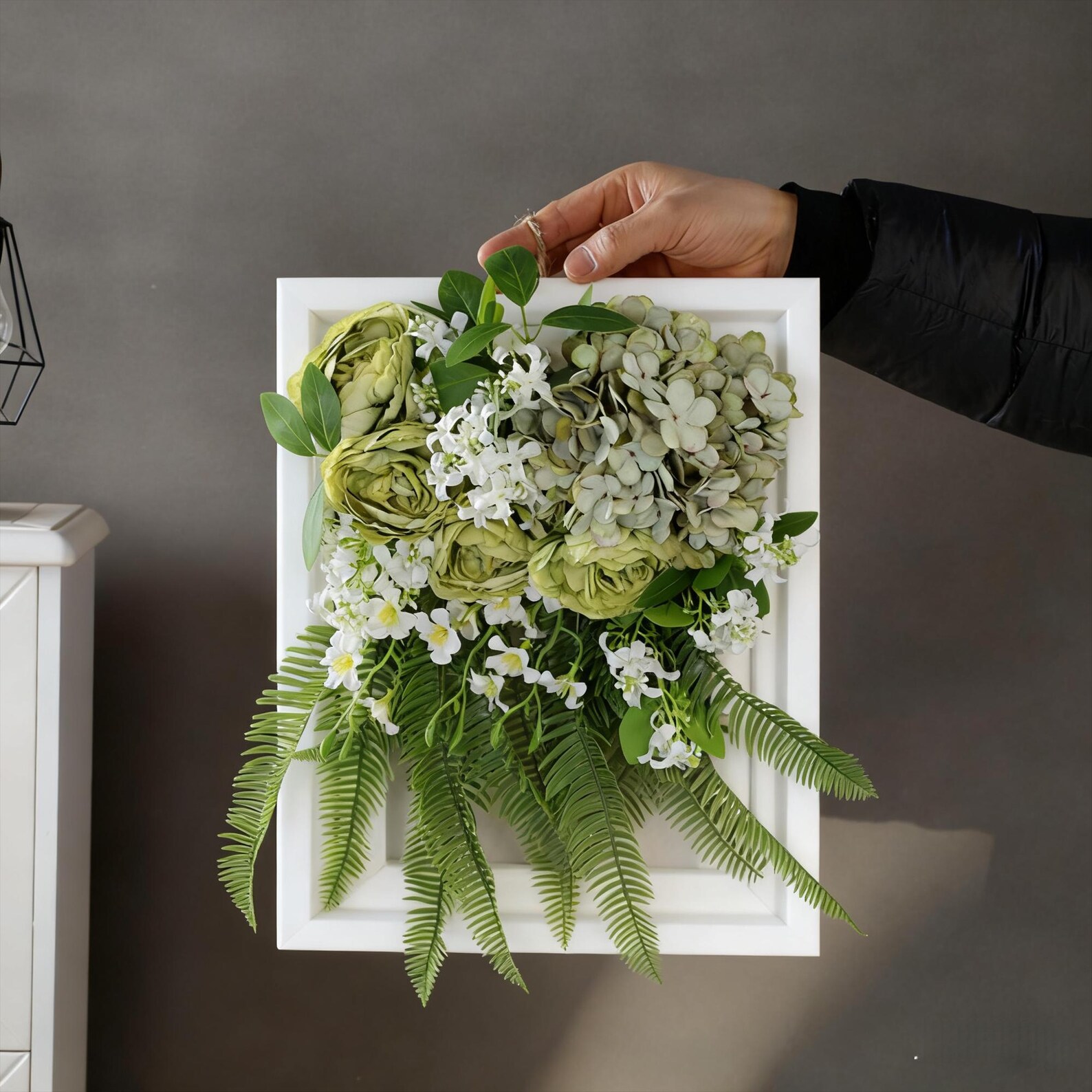 Timeless Floral Christmas Window Frame Art – Vintage-style Rose ...