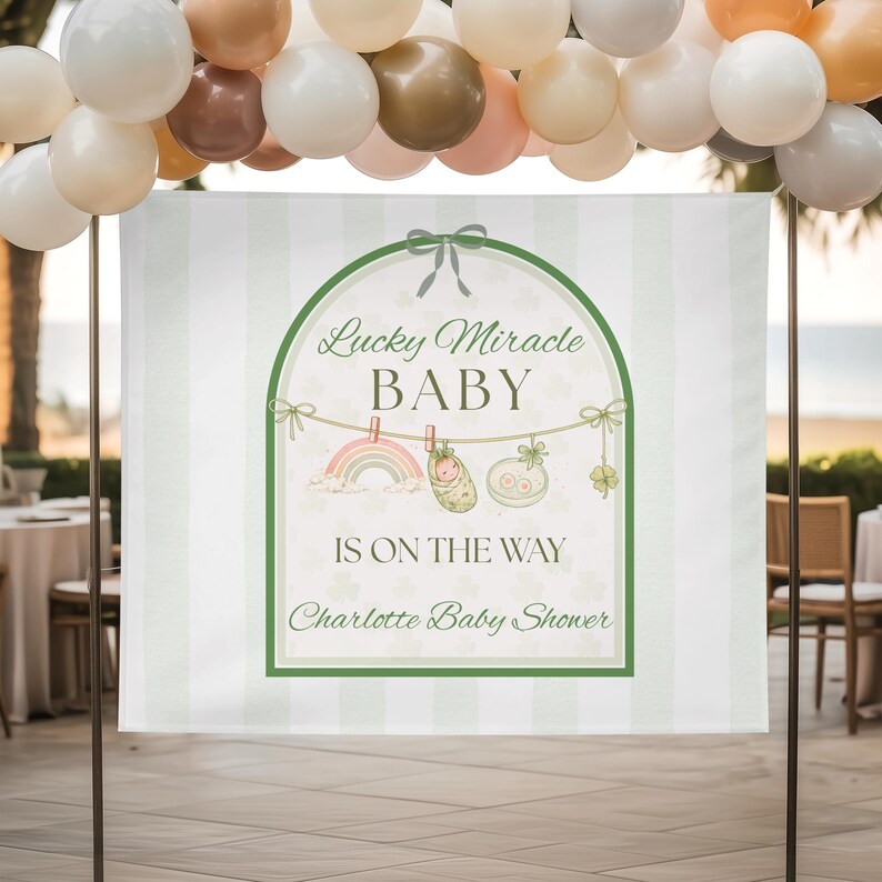 IVF Baby Shower, Personalized Banner, IVF Banner, St Patrick Day, Baby ...