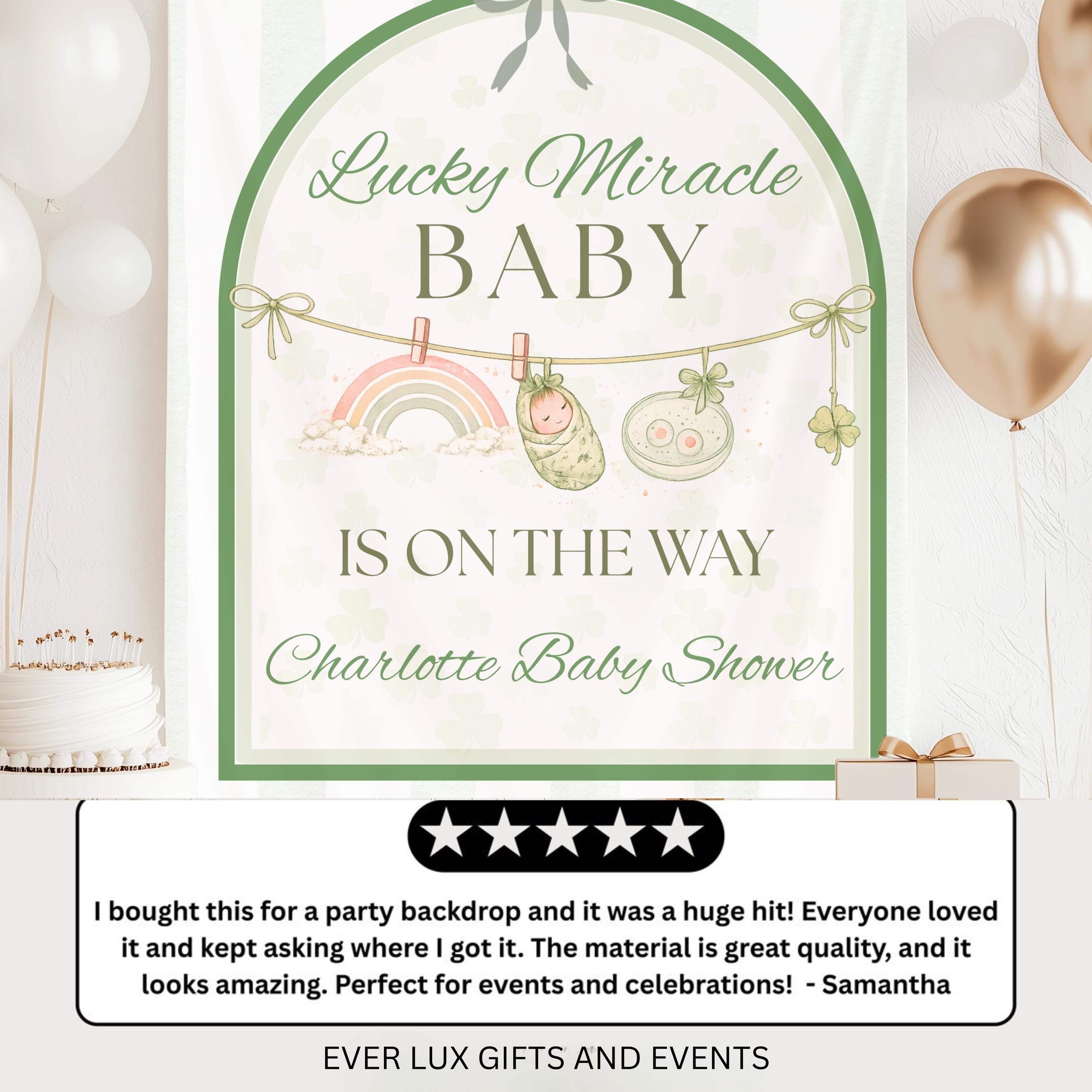IVF Baby Shower, Personalized Banner, IVF Banner, St Patrick Day, Baby ...
