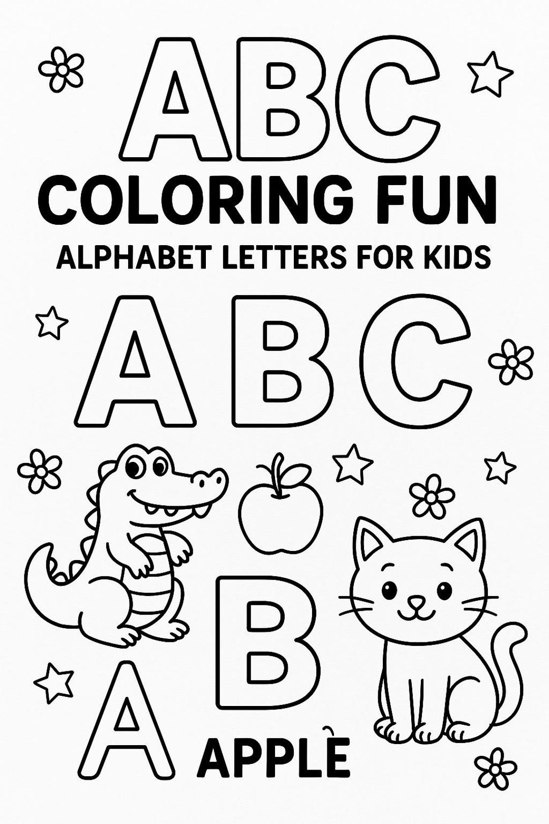 Learn the Alphabet: A-Z Coloring Book for Preschool & Kindergarten - Etsy