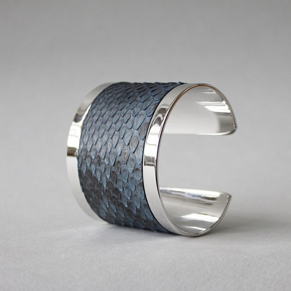 Wide Leather Cuff - Etsy