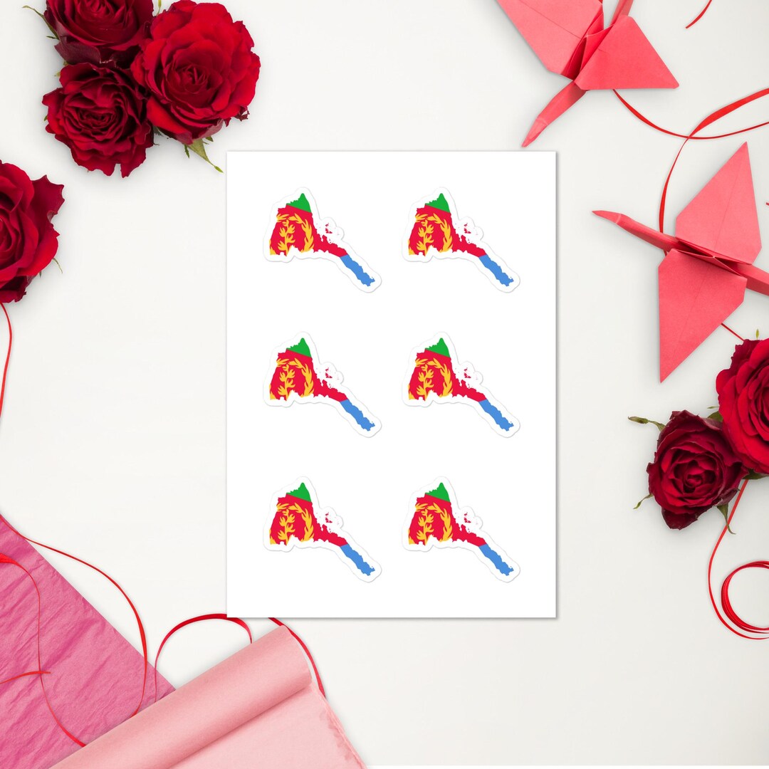 Eritrean Flag Sticker Sheet: Bubble-free Vinyl Decals for Laptop, Car ...