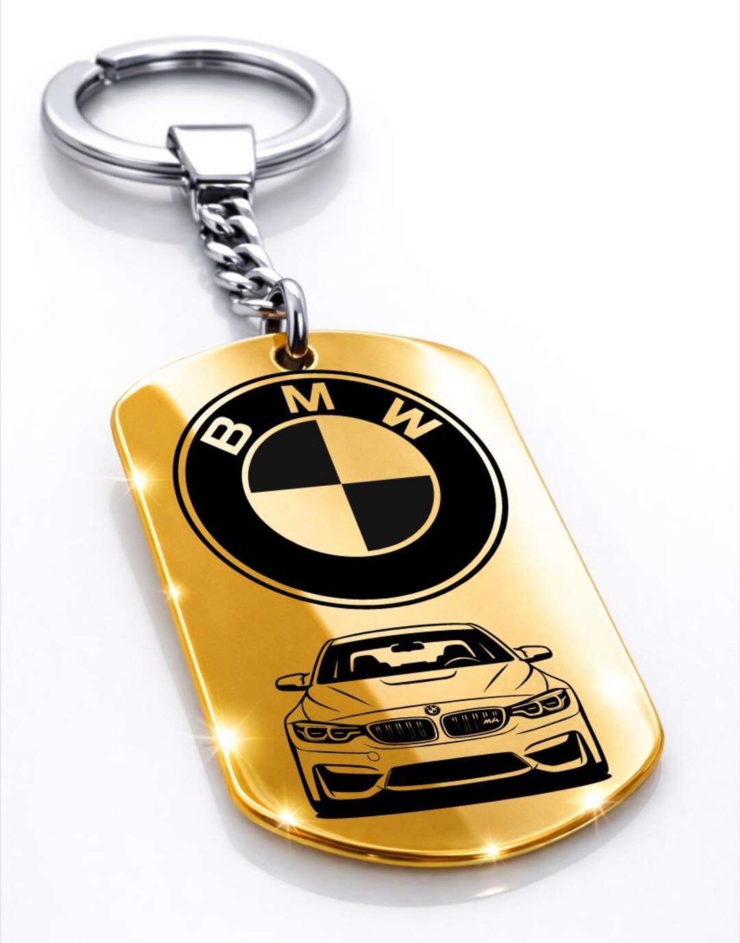 Personalized Car Logo Keychain – Engraved Metal Keyring, Automotive ...