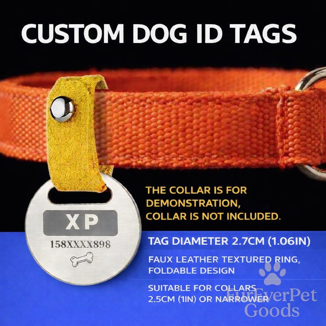 Custom Dog ID Tag, Personalized Dog Name Tag, Engraved Small ...