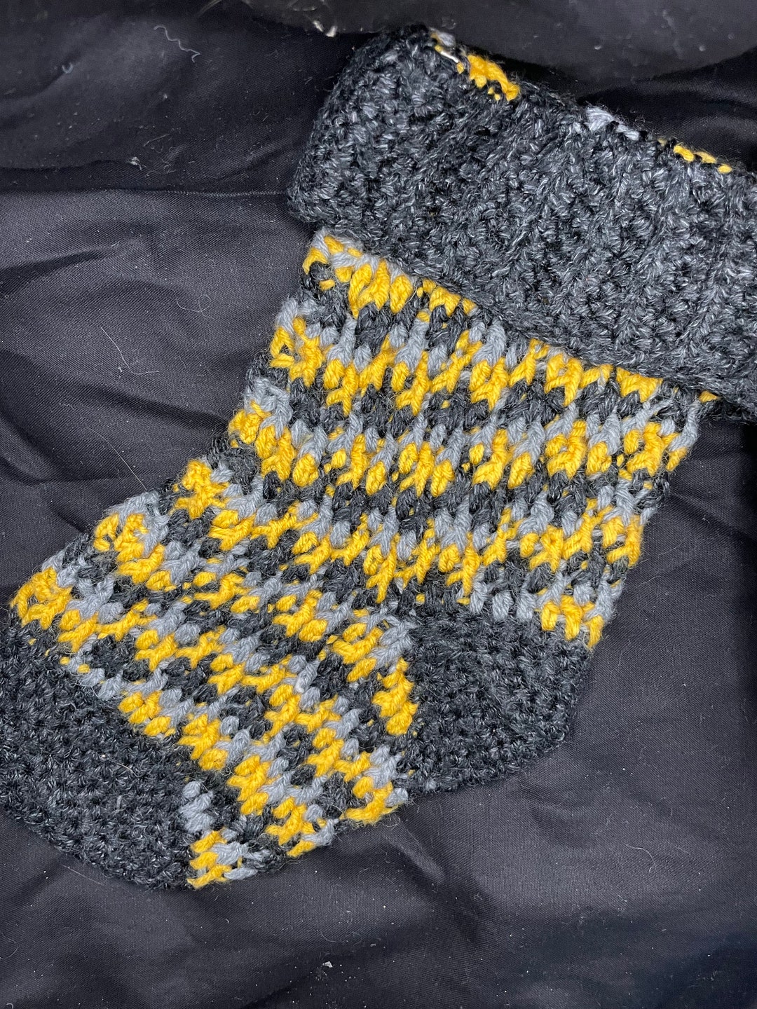 Hufflepuff House Inspired Crochet Mini Stocking - Etsy