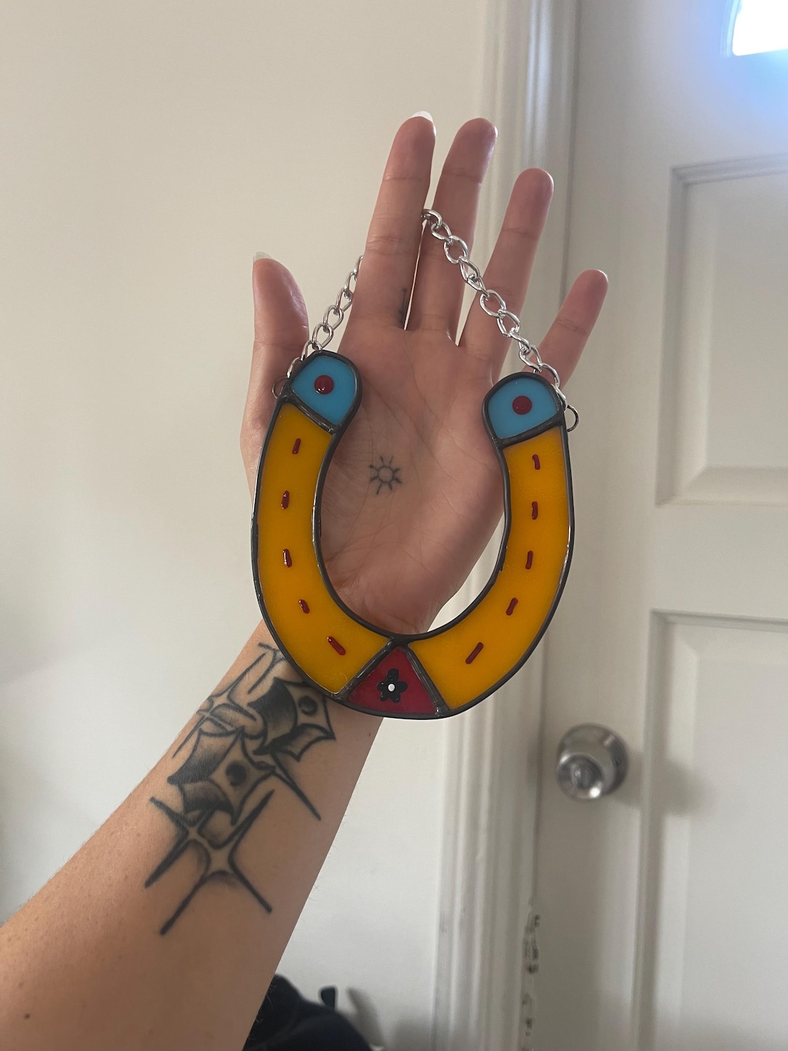 Handmade Horseshoe Stained Glass Suncatcher - Etsy
