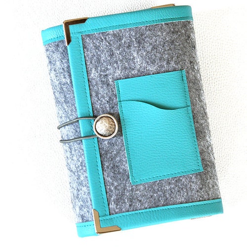 Gray Turquoise/teal Ring Binder Agenda/ Organiser/ Day - Etsy
