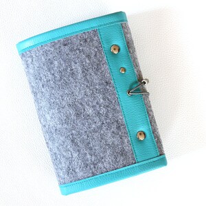Gray Turquoise/teal Ring Binder Agenda/ Organiser/ Day Planner/ A5 ...
