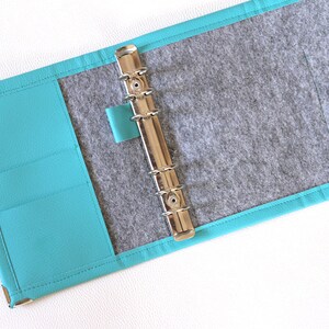 Gray Turquoise/teal Ring Binder Agenda/ Organiser/ Day Planner/ A5 ...