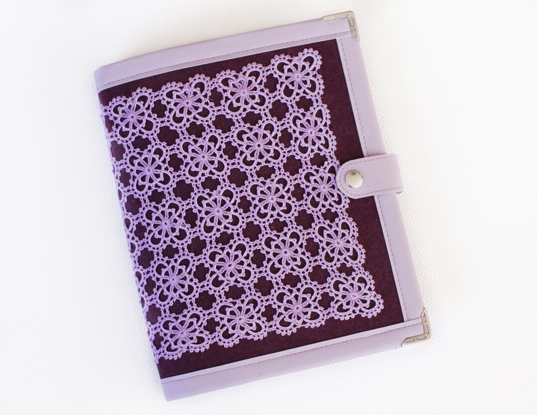Purple Crochet Planner Cover / Ring Binder / Filofax /agenda/ Organiser ...