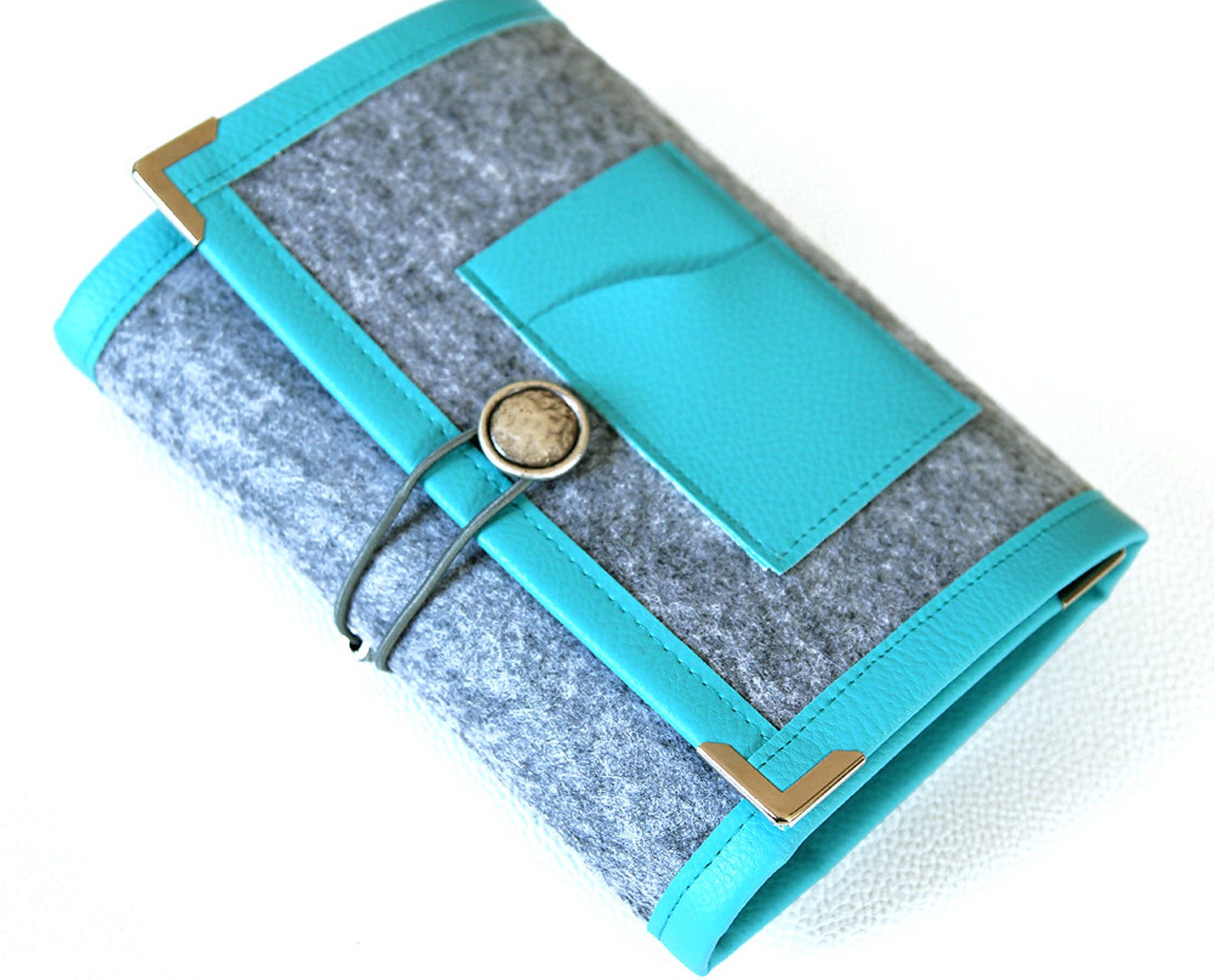 Gray Turquoise/teal Ring Binder Agenda/ Organiser/ Day - Etsy