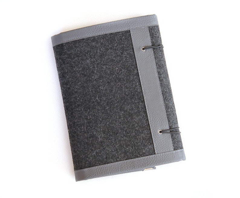 Smoked Gray Felt Ring Binder Agenda/ Planner Cover / - Etsy