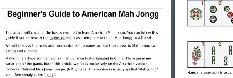 Mahjong 2025 Printable Cheat Sheet, NMJL Card 2025 Hands Guide ...