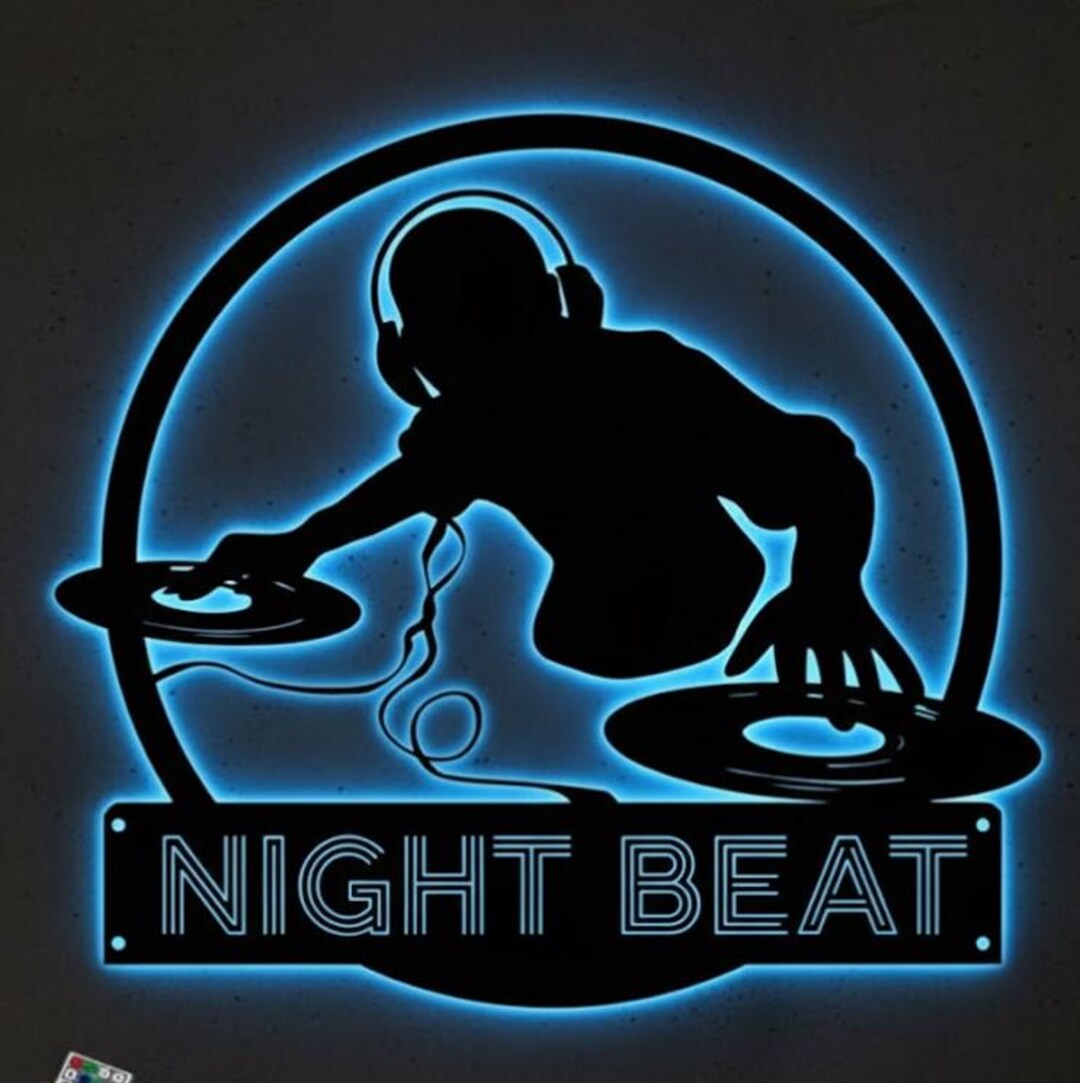 Personalized DJ Disc Jockey Metal Sign Wall Art With Led Lights, Custom ...