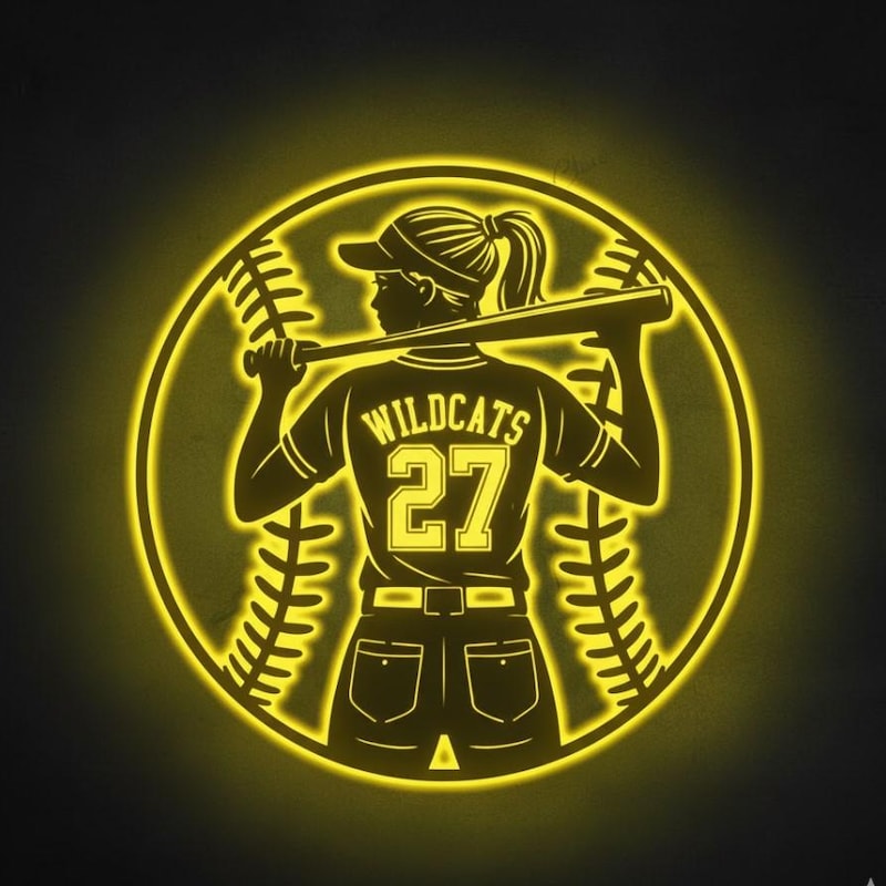 Led Light Sign for Softball - Etsy UK