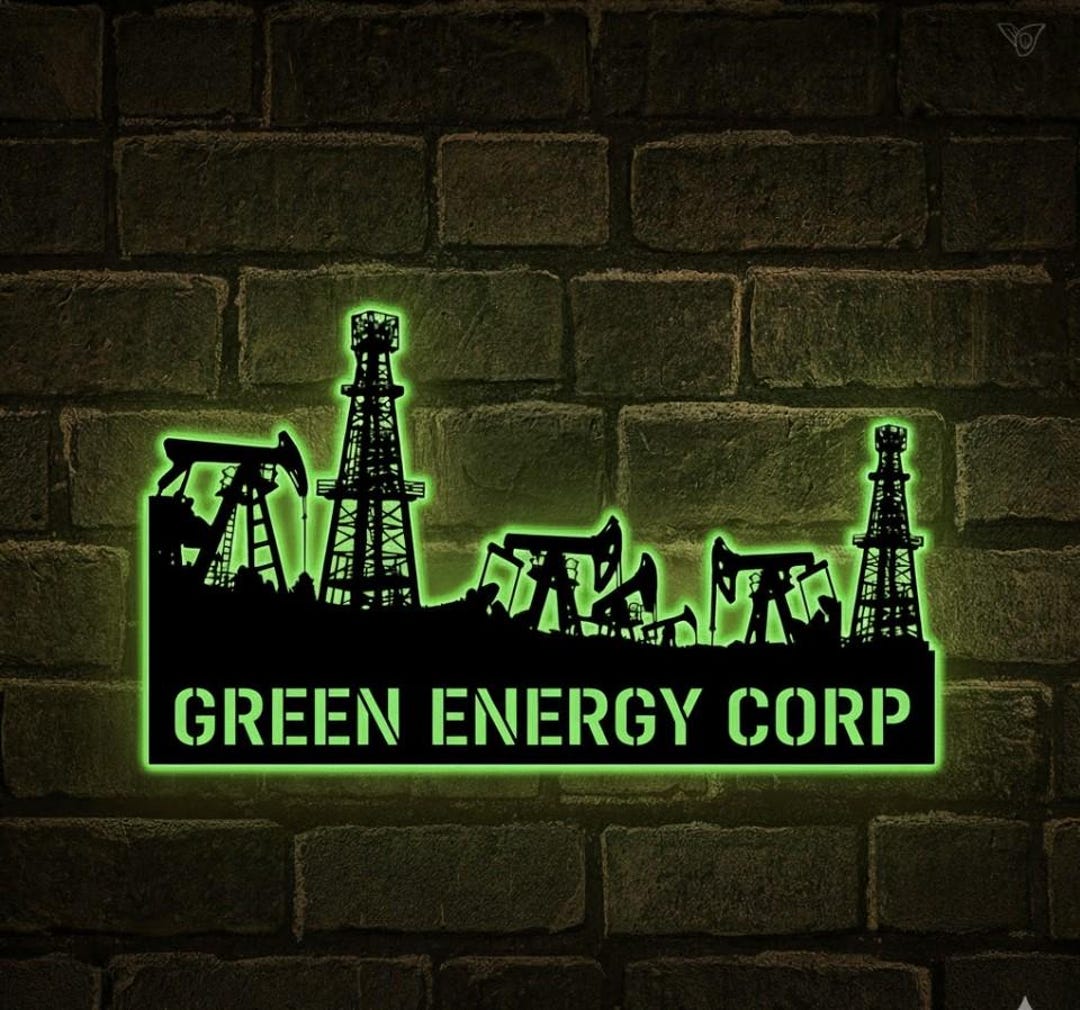 Personalized Oil Rig Neon Sign, Custom Energy Business Logo, Oilfield ...