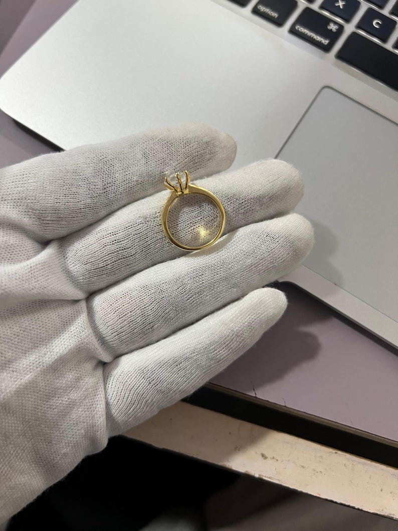 Pear Cut 1.20ct Solitaire Diamond Ring Women's 14K Yellow Gold Finish ...