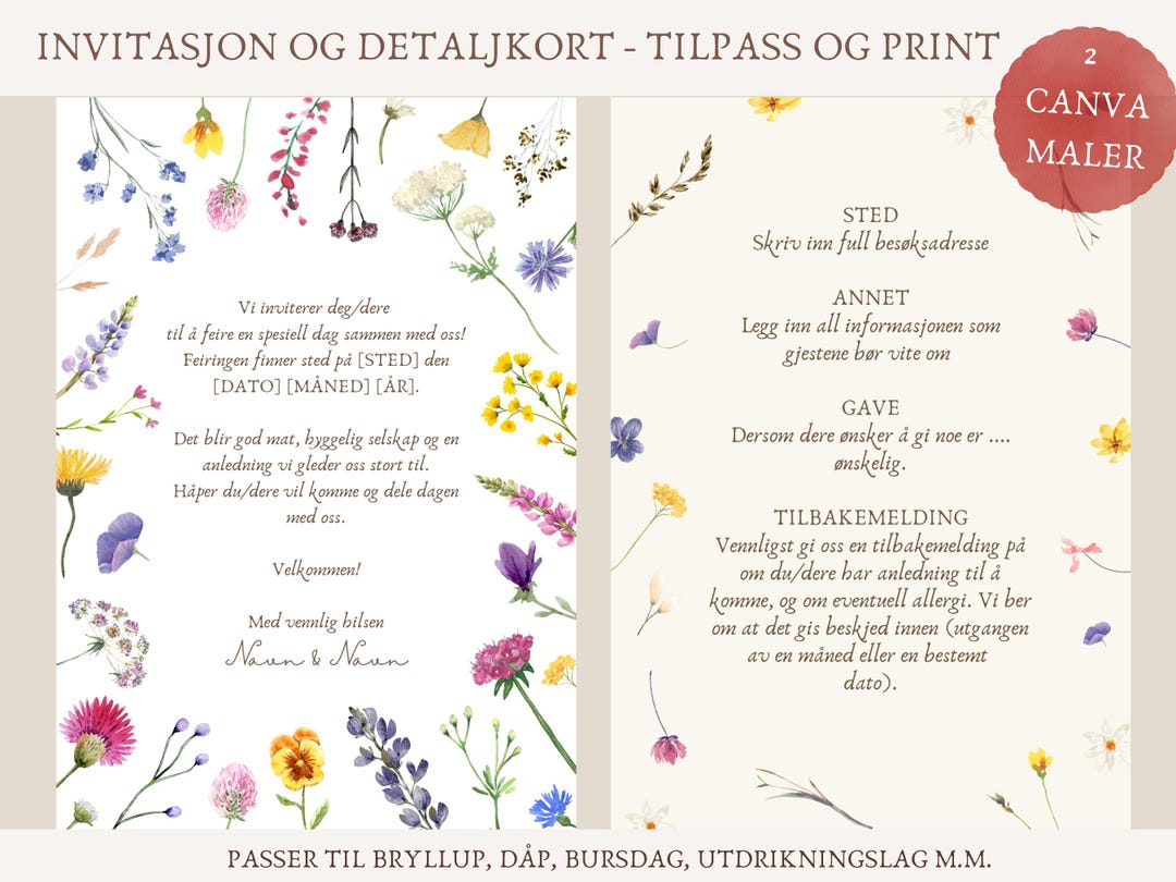 Minimalist Scandinavian Invitation Template: Canva Editable Design (PDF ...