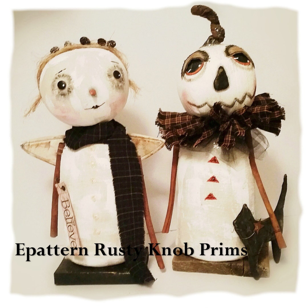 Stump Doll Pattern/ Primitive Cloth Doll Pattern/ Primitive White ...