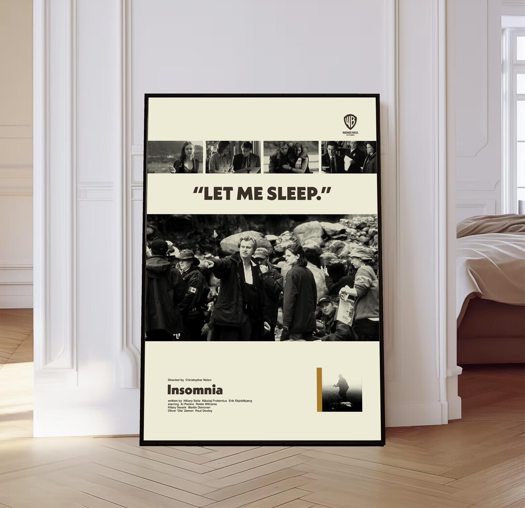 Insomnia Movie Poster, Insomnia Poster, Mid Century Art, Retro Modern ...