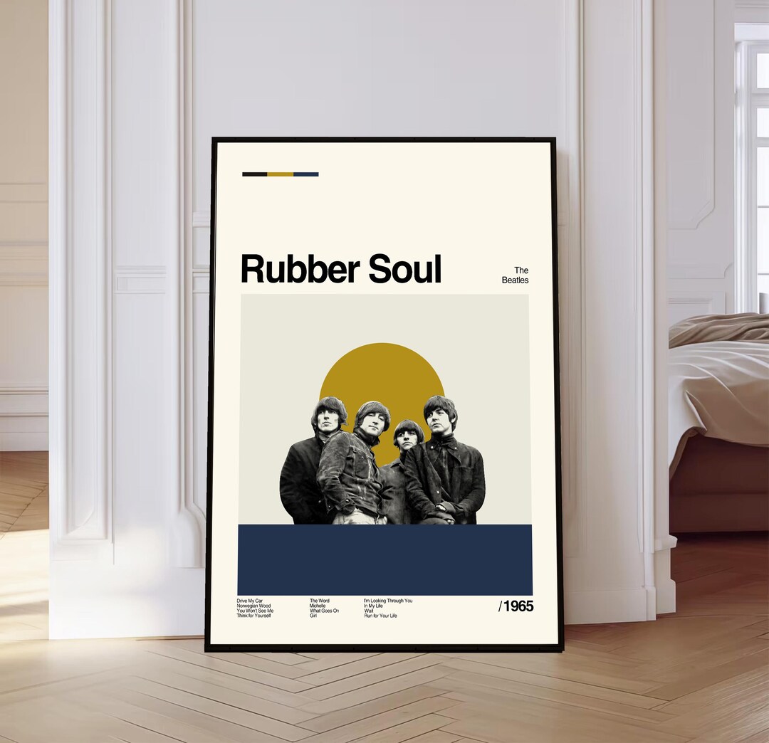 Rubber Soul Poster | the Beatles Poster | Rock Music Poster | Album ...
