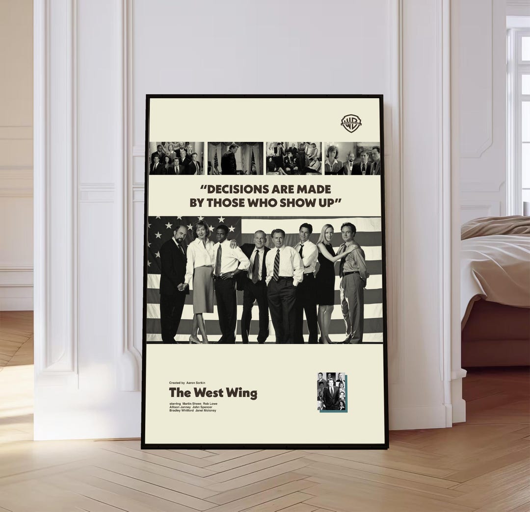 The West Wing Poster, the West Wing Tv Series Poster, Mid Century Art ...
