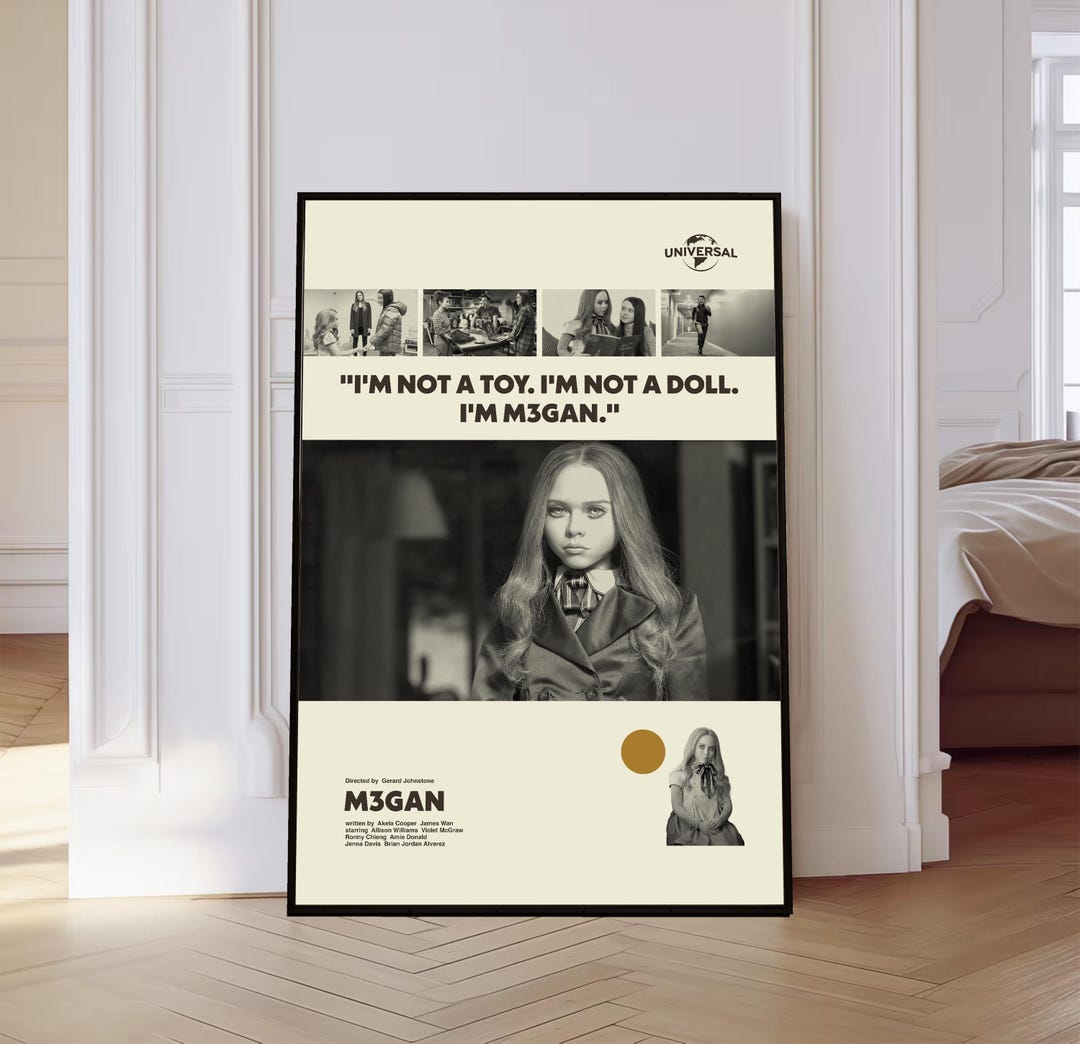 M3GAN Poster, M3GAN Movie Poster, Mid Century Art, Retro Modern Poster ...