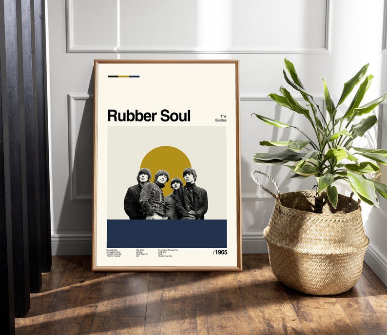 Rubber Soul Poster | the Beatles Poster | Rock Music Poster | Album ...