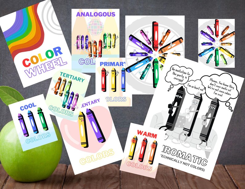 Color Wheel Posters Bundle - Etsy