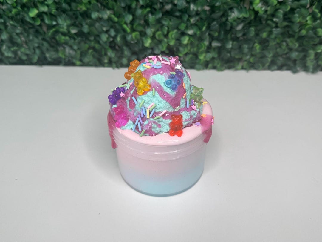 Gummy Bear Sundae, DIY Clay Slime, Butter Slime, Thick and Glossy ...