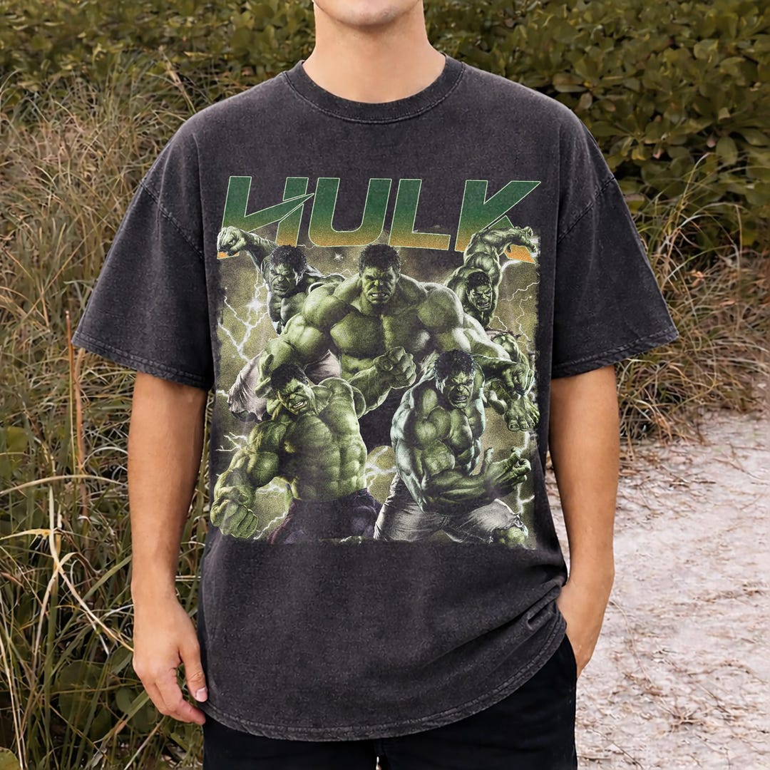 Marvel Hulk Vintage Bootleg T-shirt, Avengers Marvel Comic Style, MCU ...