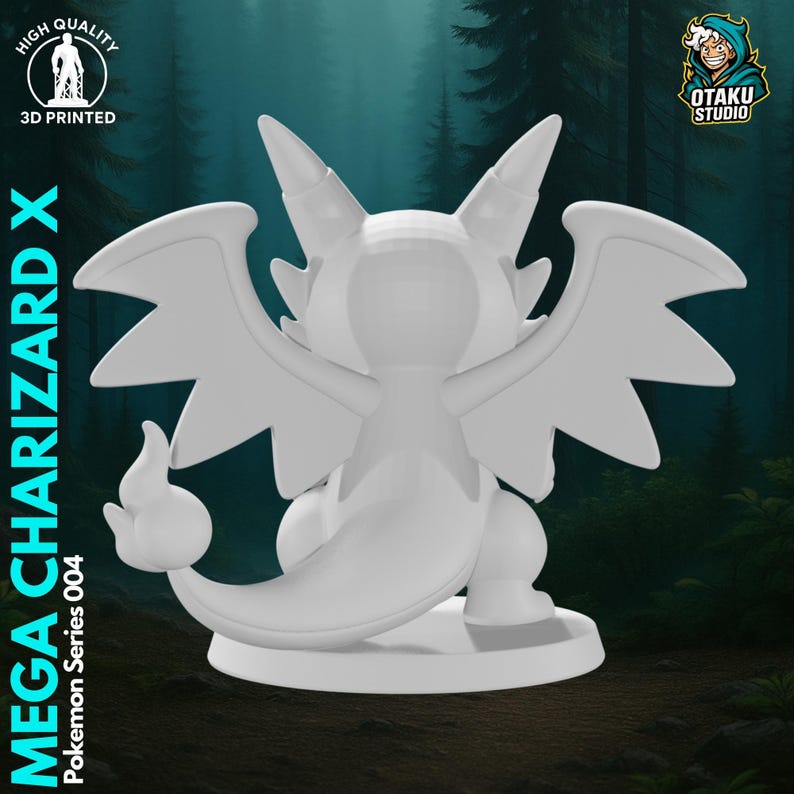Mega Charizard X - Pokemon ART 3D STL - Etsy
