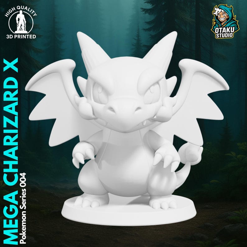 Mega Charizard X - Pokemon ART 3D STL - Etsy