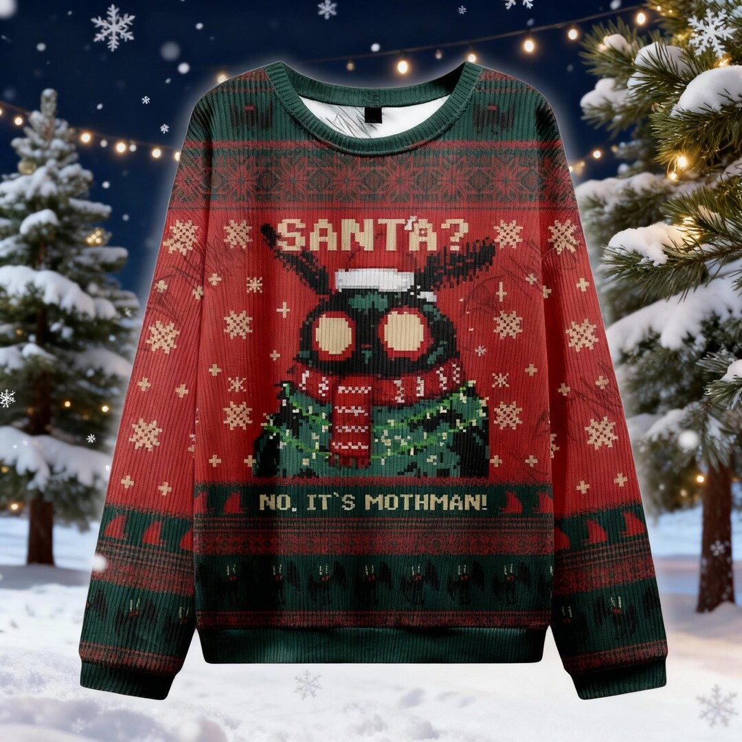 No It's Mothman Meme Shirt, Funny Mothman Ugly Christmas Sweater ...