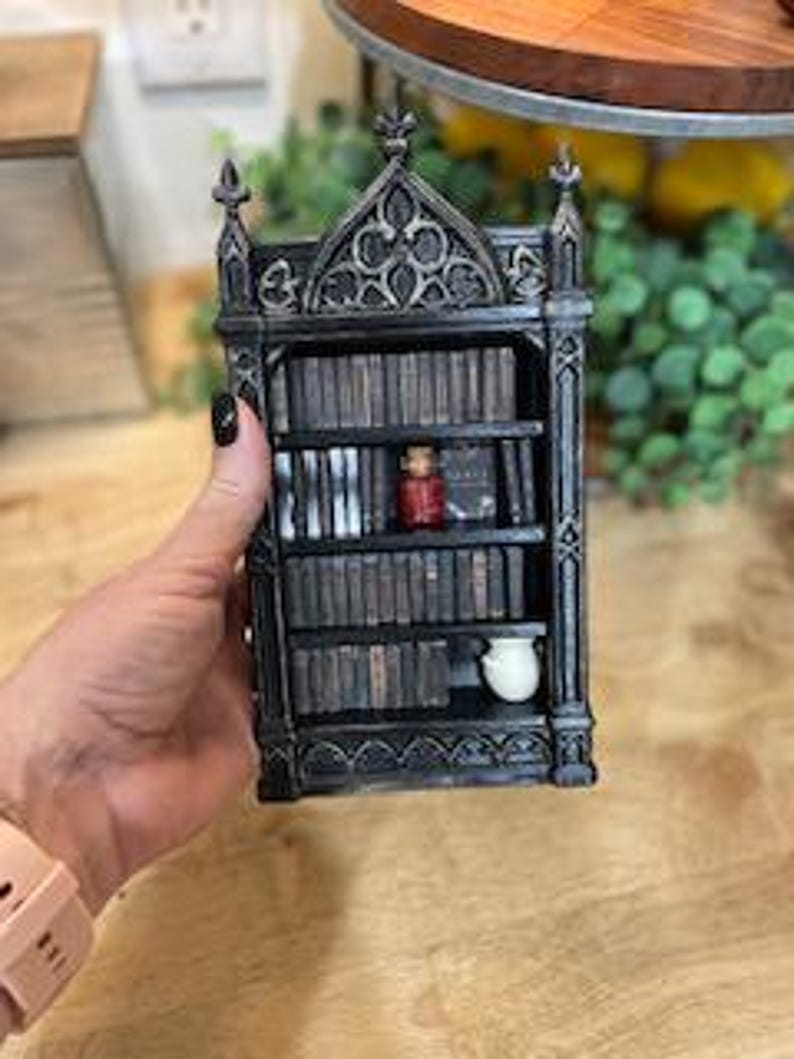 Gothic Mini Shelf – Black Altar Shelf for Witch Decor, Spell Display ...