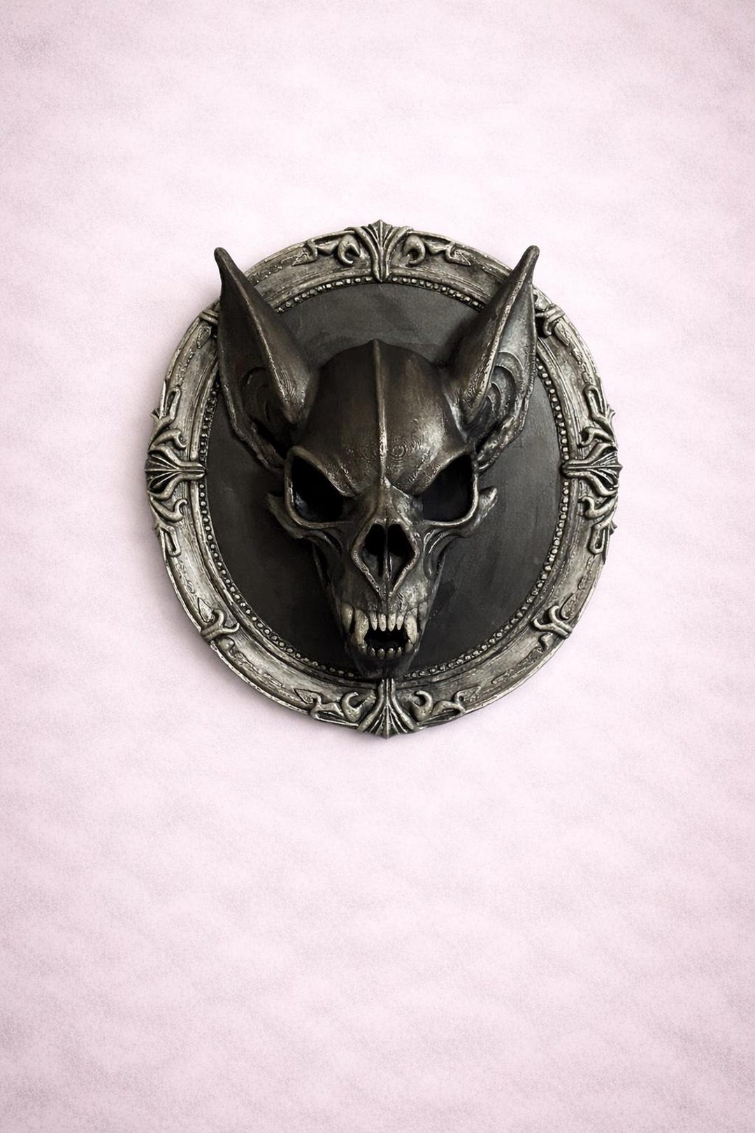 Gargoyle Skull Wall Plaque – Gothic Guardian Decor for Ritual Spaces ...